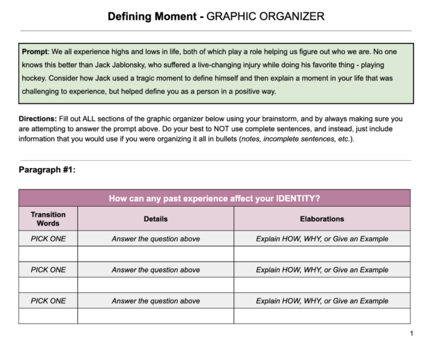 Resources to Support the Writing Process: Brainstorming to Final Draft